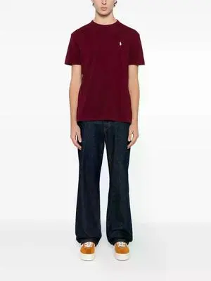 Polo Ralph Lauren Embroidered-logo Cotton T-shirt - Red