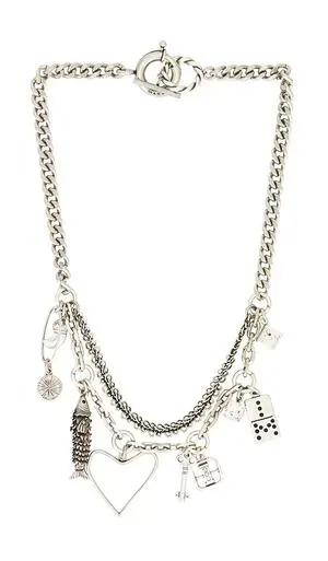 Isabel Marant Abby Charm Necklace - Silver