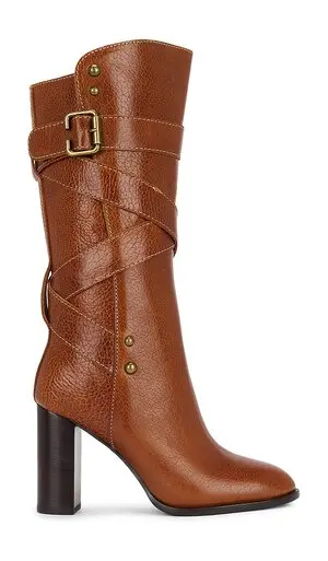 Women's Buckled Calf-Height Boots