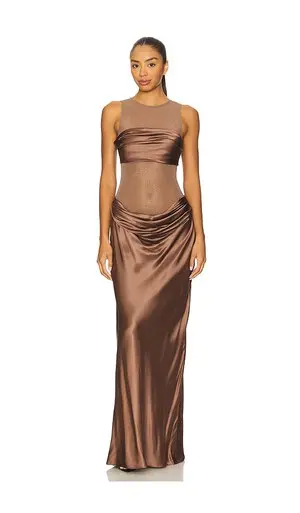 Nbd Fiza Maxi Dress - Brown