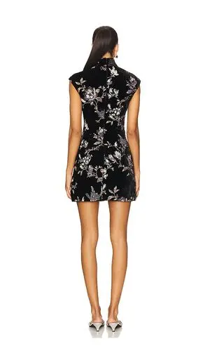 SAU LEE Devon Velvet Mini Dress