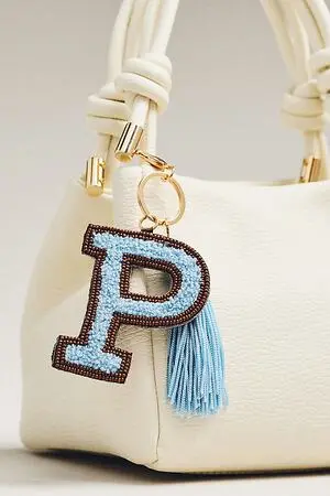 Anthropologie Varsity Monogram Bag Charm - P