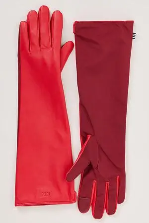MADS NØRGAARD Driving Leather Gloves - Red