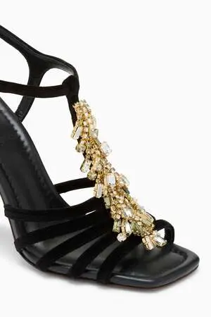 Ulla Johnson Bianca Crystal T-strap High Heel