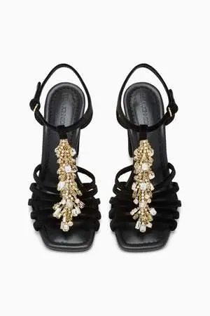 Ulla Johnson Bianca Crystal T-strap High Heel