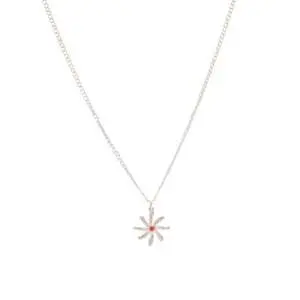 MAPLE Rhythm Star Chain Necklace - Silver/orange Zircon