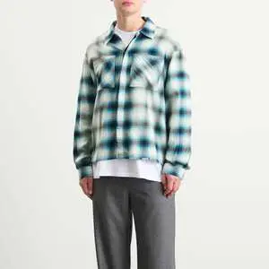 REPRESENT Sun Bleached Flannel Shirt - Cloud