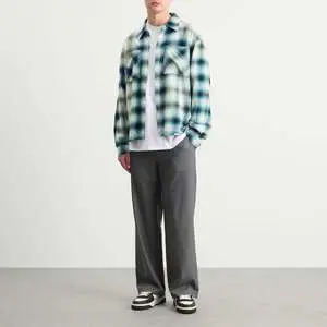 REPRESENT Sun Bleached Flannel Shirt - Cloud