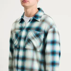 REPRESENT Sun Bleached Flannel Shirt - Cloud