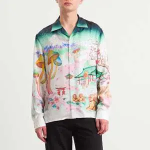 Casablanca Silk Twill Long Sleeve Shirt - Multi
