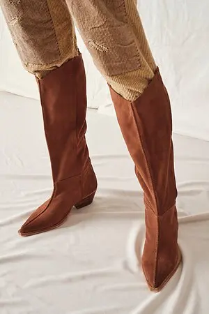 Free People Sway Low Slouch Boots 2.0 - Tan