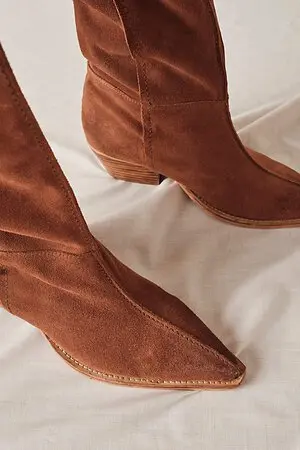 Free People Sway Low Slouch Boots 2.0 - Tan