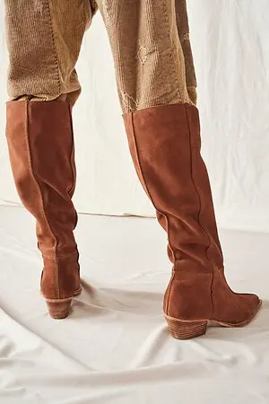 Free People Sway Low Slouch Boots 2.0 - Tan