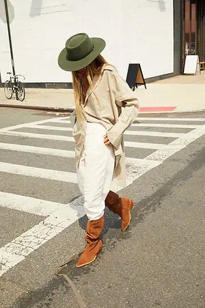 Free People Sway Low Slouch Boots 2.0 - Tan