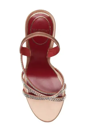 Valentino Garavani Crystal Embellished Slingback Sandal - Beige Couture/crystal