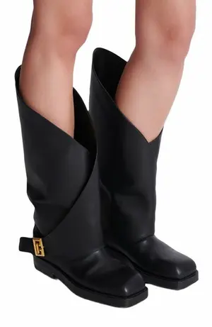 Balmain Twist Leather Boots