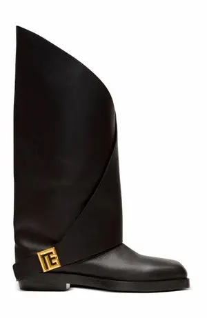 Balmain Twist Leather Boots