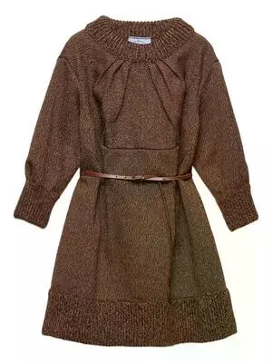 Prada Mouliné Wool Mini Dress