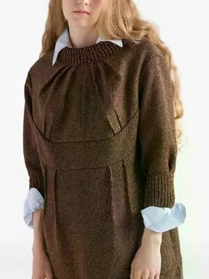 Prada Mouliné Wool Mini Dress