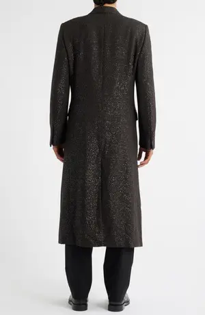 TOM FORD Sequined Light Bouclé Double Breasted Topcoat