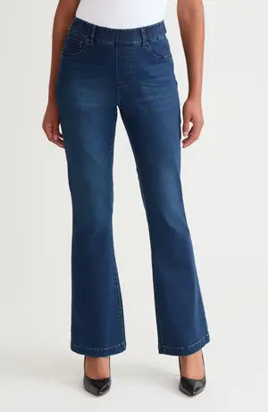 Ming Wang Pull-on Flare Jeans