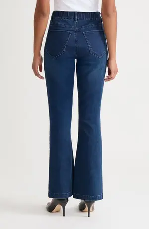 Ming Wang Pull-on Flare Jeans