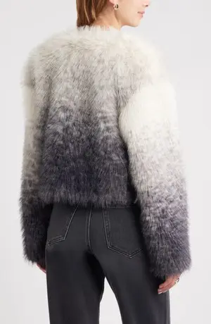 OPEN EDIT Ombré Faux Fur Jacket