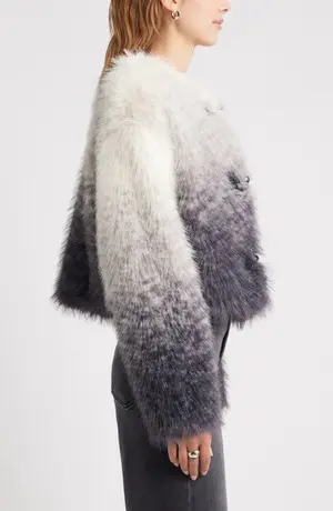 OPEN EDIT Ombré Faux Fur Jacket