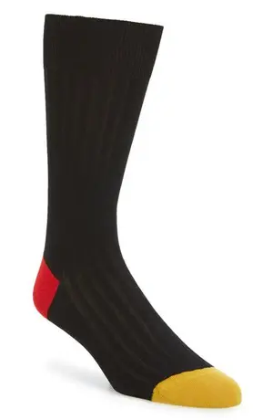 Pantherella Portobello Ribbed Socks - Black