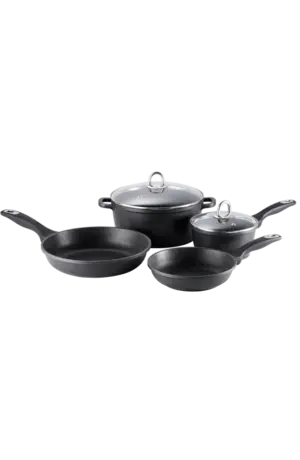 CUISINE::PRO® Granite Cookware Set 6pc - Black