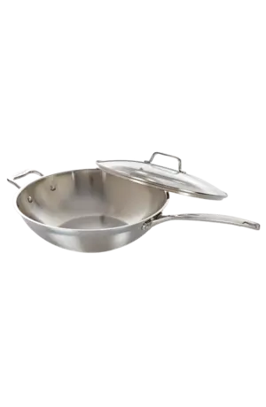 CUISINE::PRO® Iconix™ 5.3 Qt Wok With Lid - Silver
