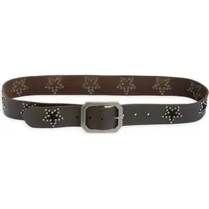 Free People Starcrossed Studded Leather Belt - Midnight Hour