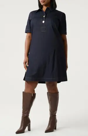 ESTELLE Avia Denim Shirt Dress