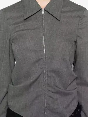 Our Legacy Slim Zip Shirt - Grey