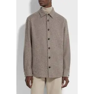 Zegna Cashmere & Silk Overshirt - Brown