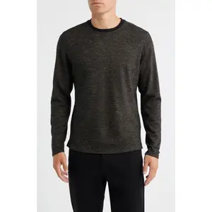 Robert Barakett Emmanuel Long Sleeve Cotton & Wool Crewneck T-shirt