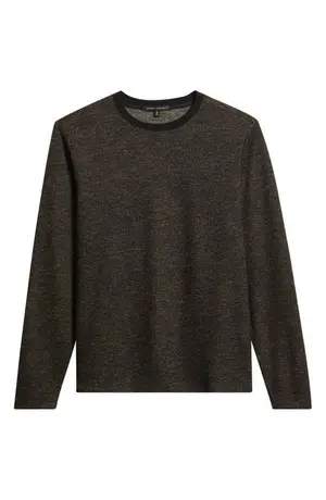 Robert Barakett Emmanuel Long Sleeve Cotton & Wool Crewneck T-shirt