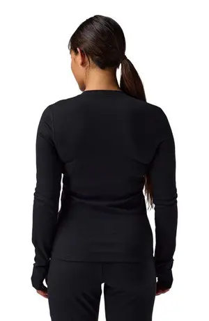 BACKCOUNTRY Cedars Rws Merino Midweight Baselayer Crew Top - Black