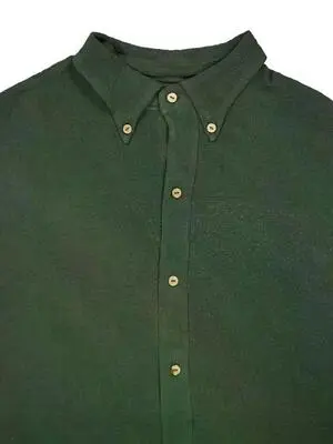 Spiritum Tulum Button-down Collar Cotton-gauze Shirt - Green