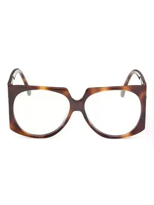 Max Mara Geometric-framed Eyeglasses - Brown