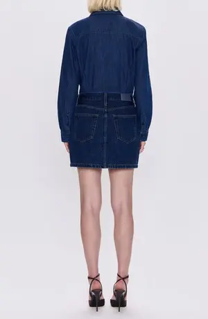 PISTOLA Pixie Long Sleeve Denim Minidress - Gemini