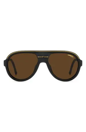 Carrera Eyewear C Sport 57mm Shield Sunglasses - Matte Black/brown