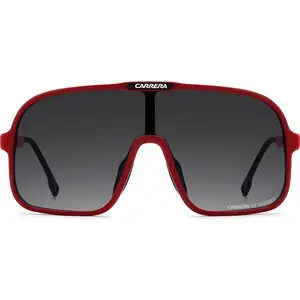 Carrera Eyewear 99mm Gradient Shield Sunglasses - Red/dark Grey Sf