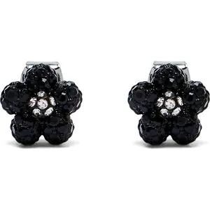 Marc Jacobs Daisy Pavé Micro Stud Earrings - Black/crystal