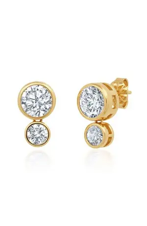 CRISLU Brilliant-cut Cubic Zirconia Double Stud Earrings