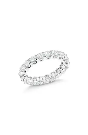 CRISLU Round-cut Cubic Zirconia Eternity Ring - Pure Platinum/clear Stone