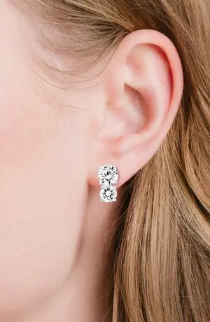 CRISLU Cubic Zirconia Stud Earrings