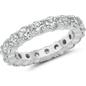 CRISLU Brilliant-cut Cubic Zirconia Eternity Ring - Pure Platinum/clear Stone