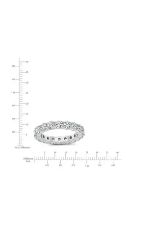 CRISLU Brilliant-cut Cubic Zirconia Eternity Ring