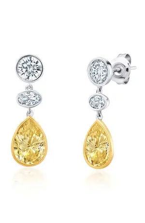 CRISLU Canary Luster Drop Earrings